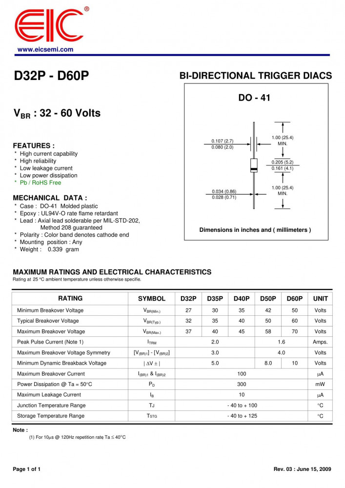 EIC D32P-D60P technical document preview