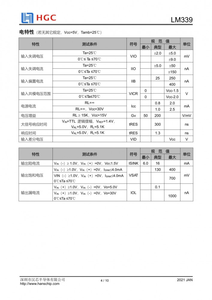 LM339PWRG datasheet page 4