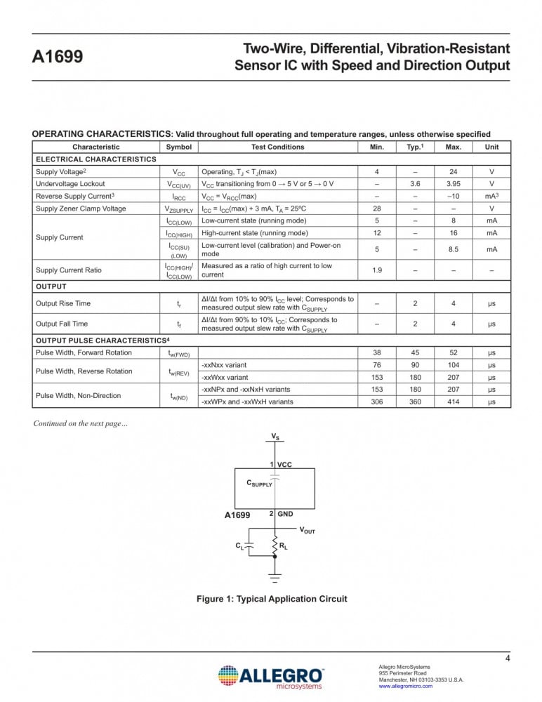 A1699 datasheet page 4