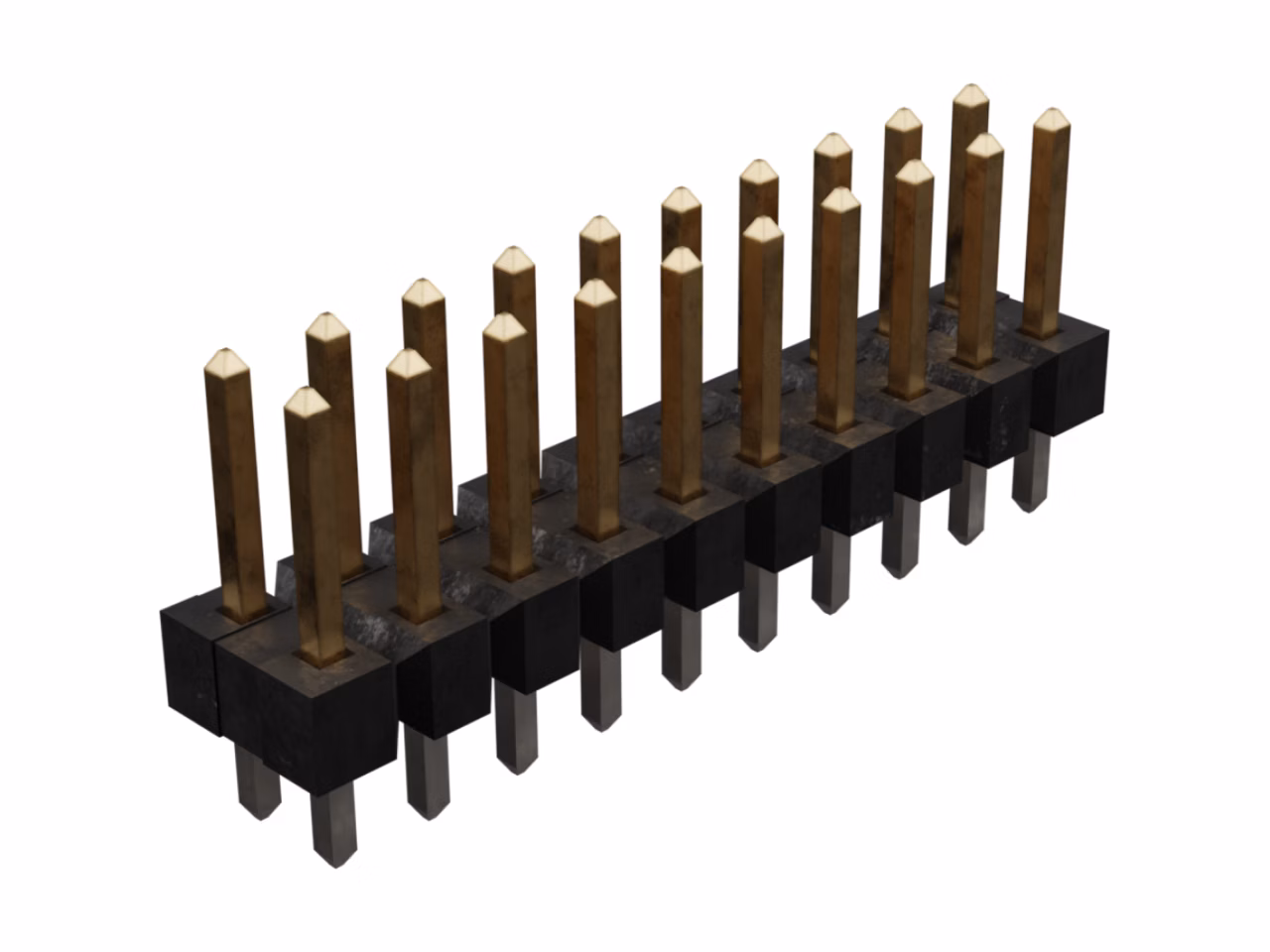 C-Grid Header, 2.54mm Pitch, Through Hole, Dual Row, Vertical, 20 Circuits, 0.25µm Gold (Au) Plating, Tray Packaging, Lead-Free for sale