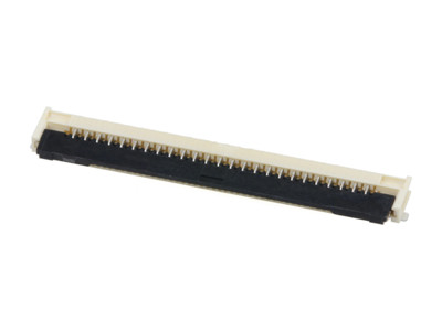 Easy-On FFC/FPC Connector, 1.00mm Pitch, FD19 Series, Right-Angle, Bottom Contact, 1.90mm Height, 14 Circuits, 150°C Operating Temperature,  Gold over Nickel Plating