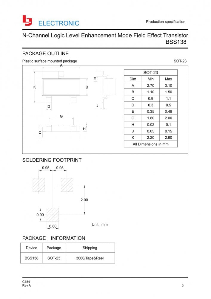 BSS138 datasheet page 3