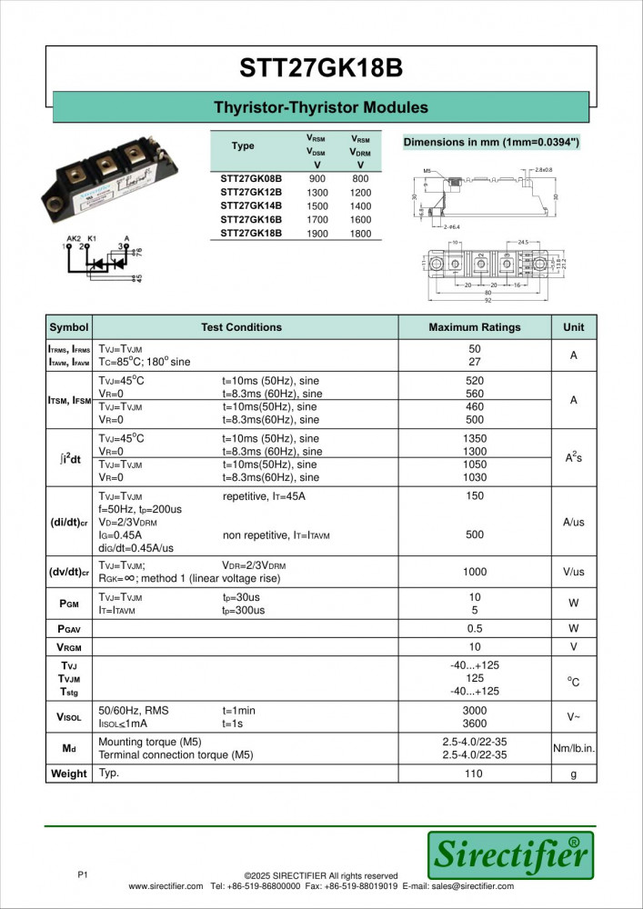 STT27GK14B datasheet page 1