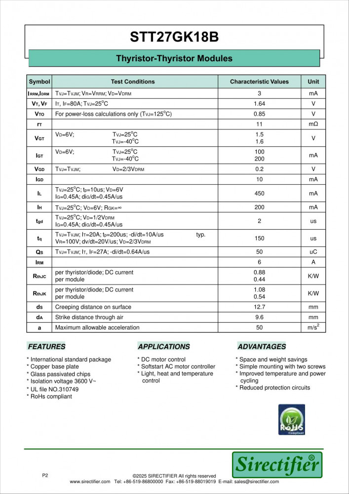 STT27GK14B datasheet page 2