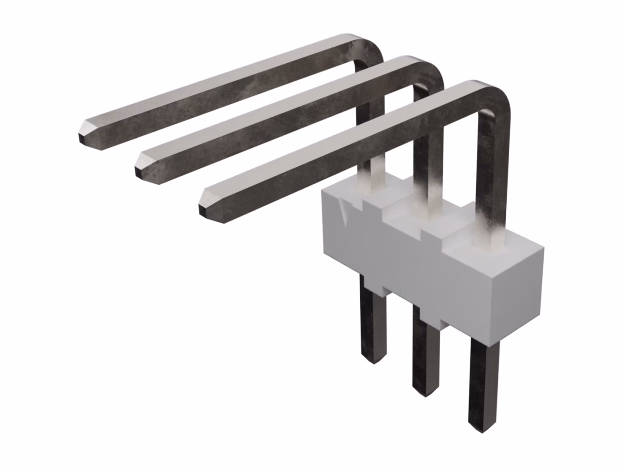 KK 254 Wire-to-Board Header, Single Row, Right-Angle, 3 Circuits, PA Polyamide Nylon, Gold (Au) Plating for sale