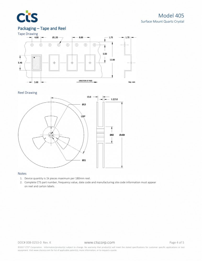 CTS Model 405 datasheet page 4