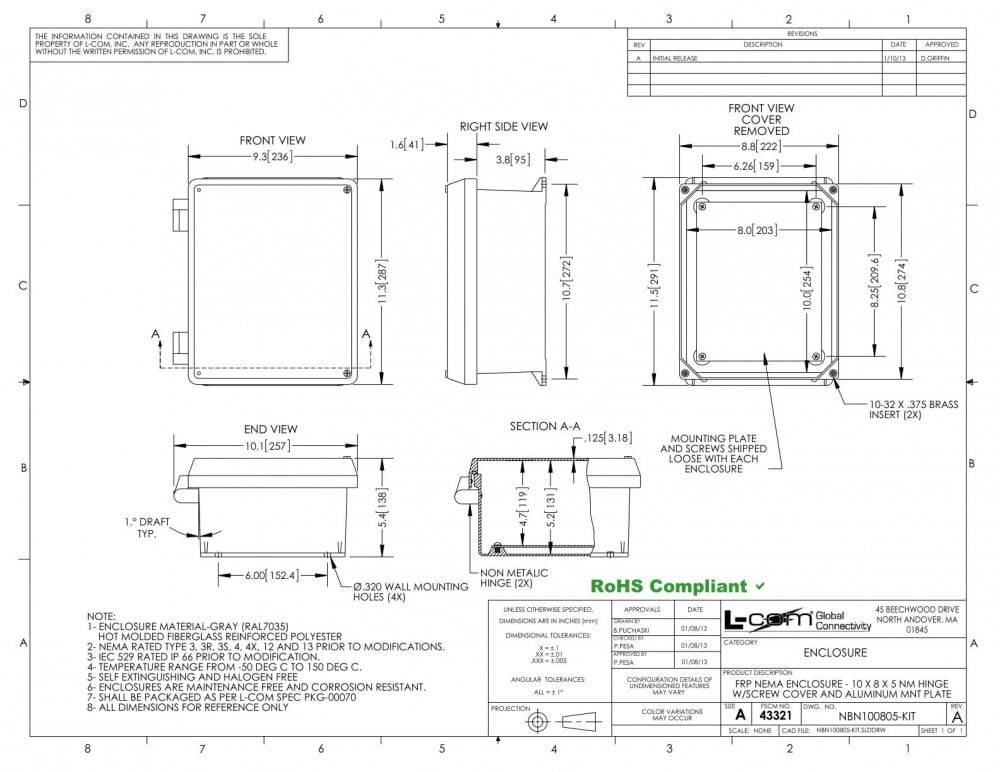 NBN100805-KIT technical document page
