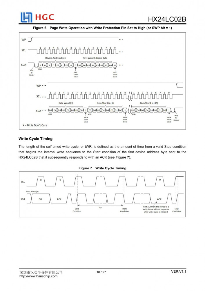 HX24LC02BDBVRG datasheet page 10