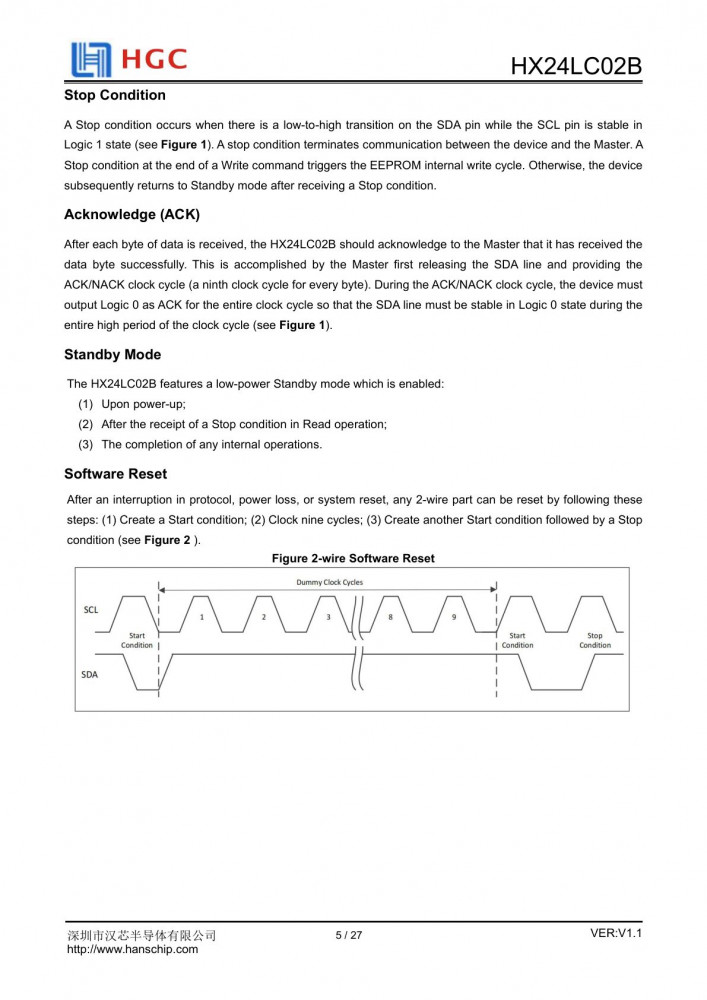 HX24LC02BDBVRG datasheet page 5