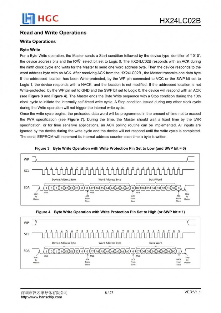 HX24LC02BDBVRG datasheet page 8