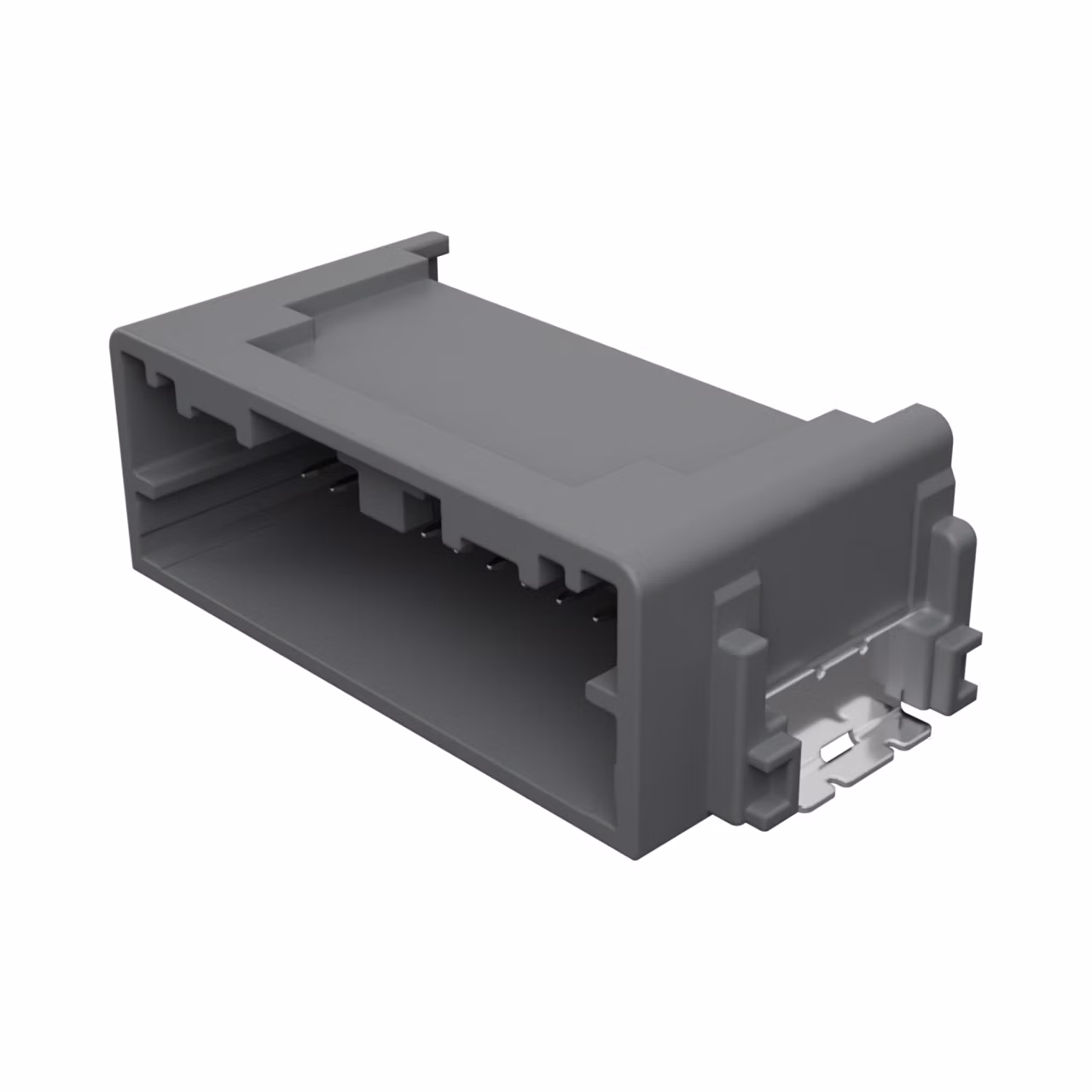 Mini50 Unsealed Header, UL 94 HB, Right-Angle, SMT, Dual Row, 20 Circuits, Tin (Sn) Plating, Polarization Option B, Gray, Tube for sale