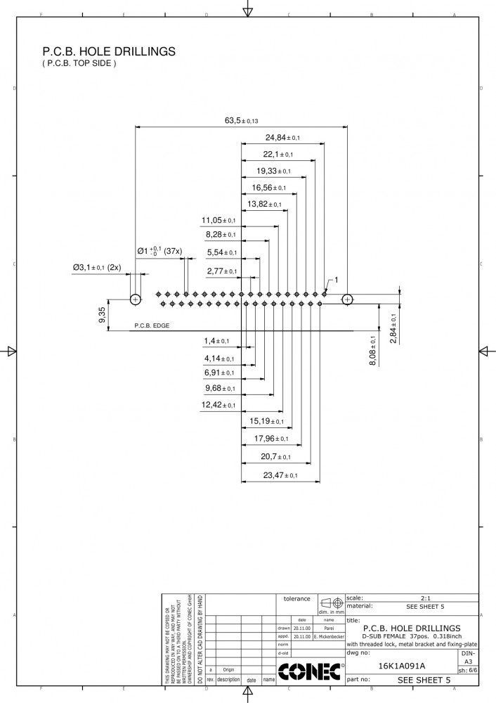 CONEC D-Sub drawing sheet 6