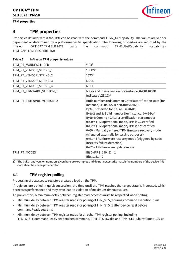 SLB9673 datasheet page 10