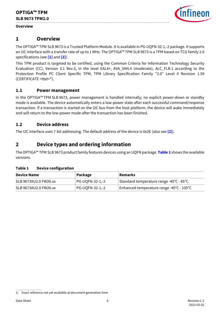 SLB9673 datasheet page 6