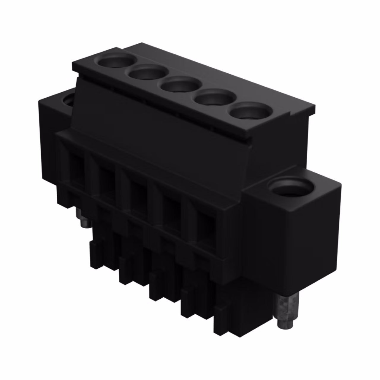 3.81mm Pitch Eurostyle Vertical Plug, with Retention Screws, Front Wire Entry, 5 Circuits for sale