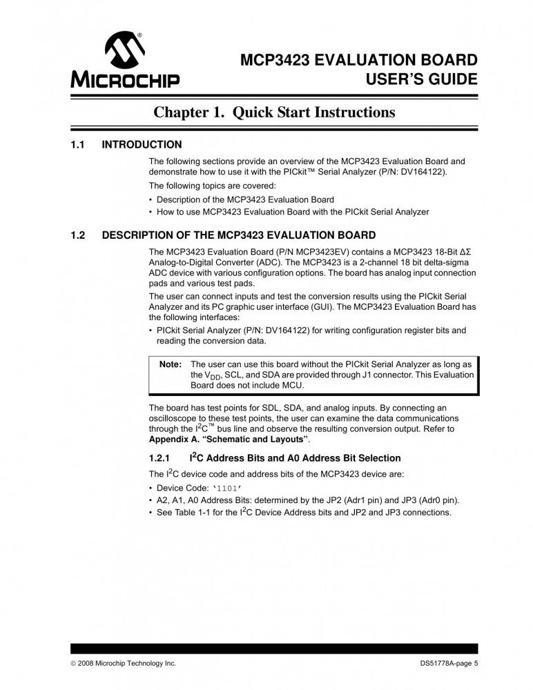MCP3423EV user guide page 9
