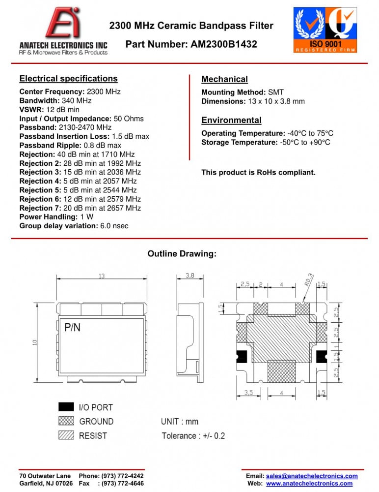 AM2300B1432 technical document preview