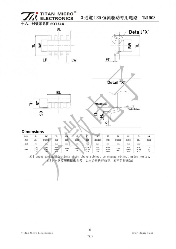 TM1903 datasheet page 10