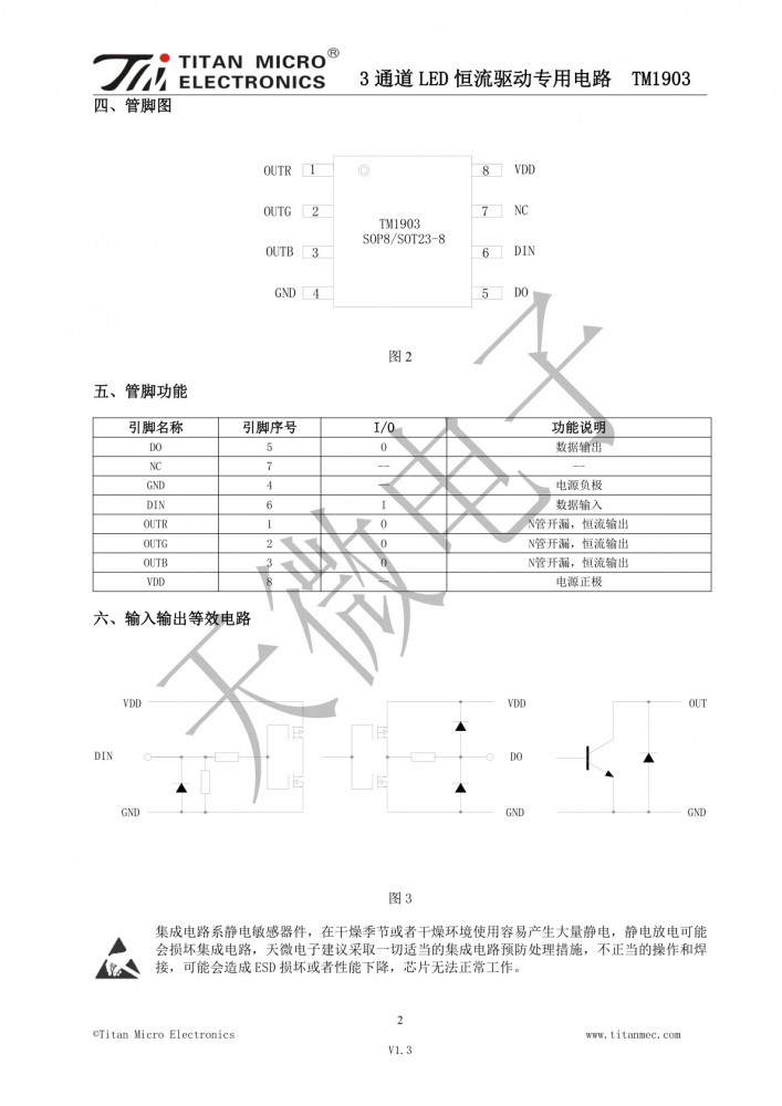 TM1903 datasheet page 2