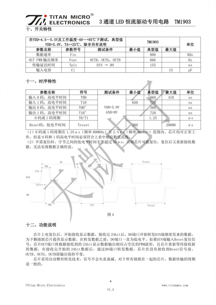 TM1903 datasheet page 4