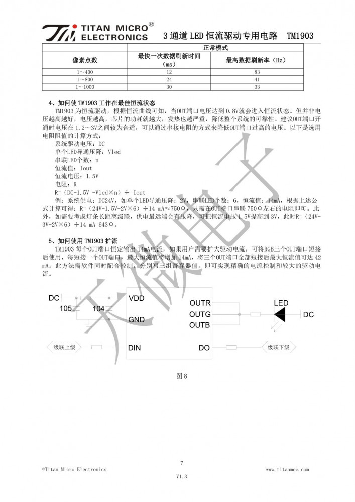 TM1903 datasheet page 7