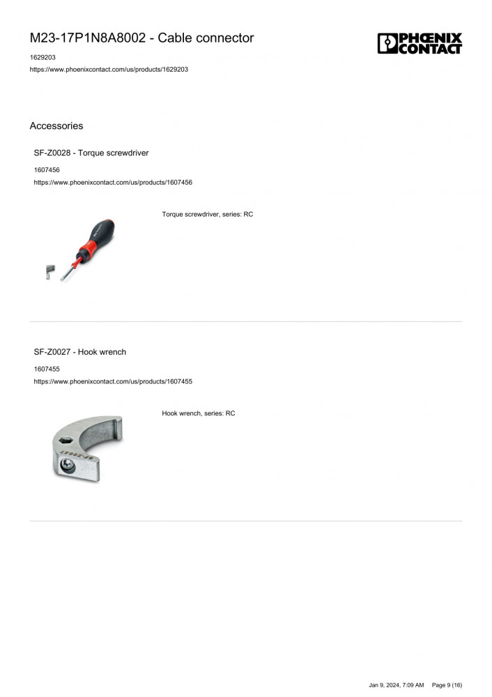 Phoenix Contact 1629203 technical document page 9