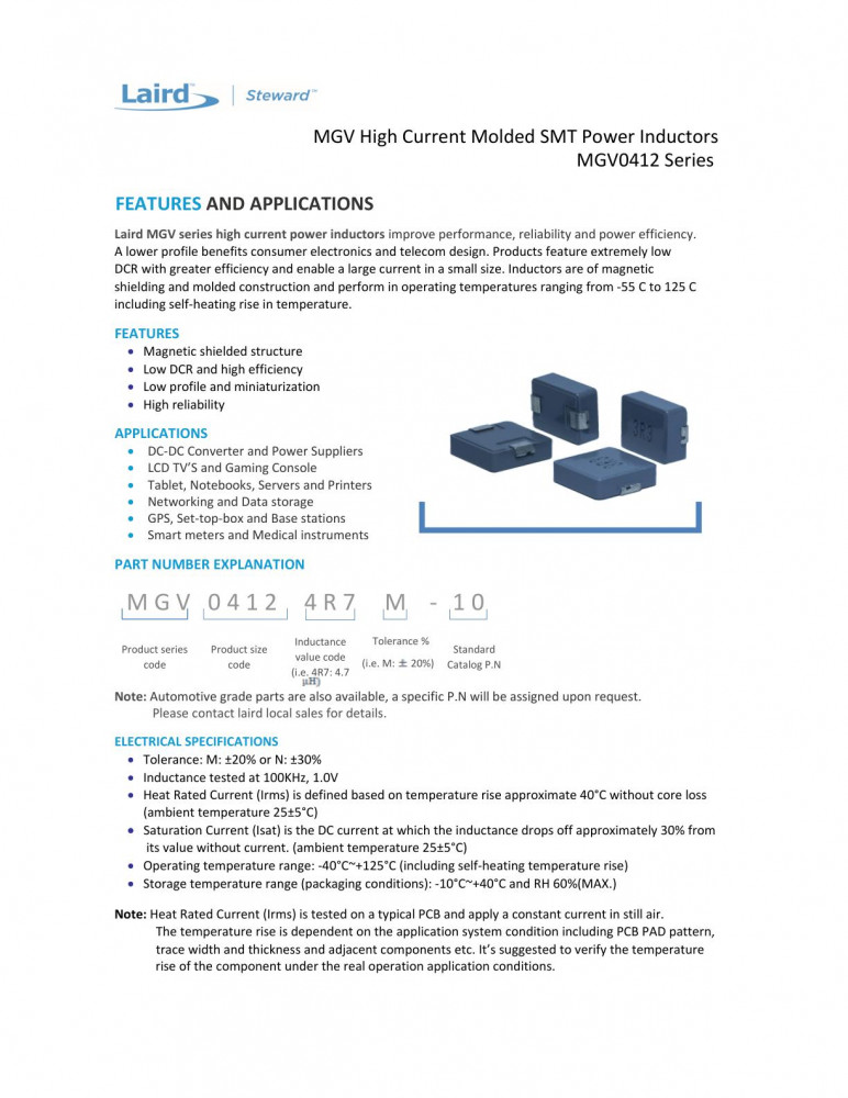 MGV0412 technical document page 1