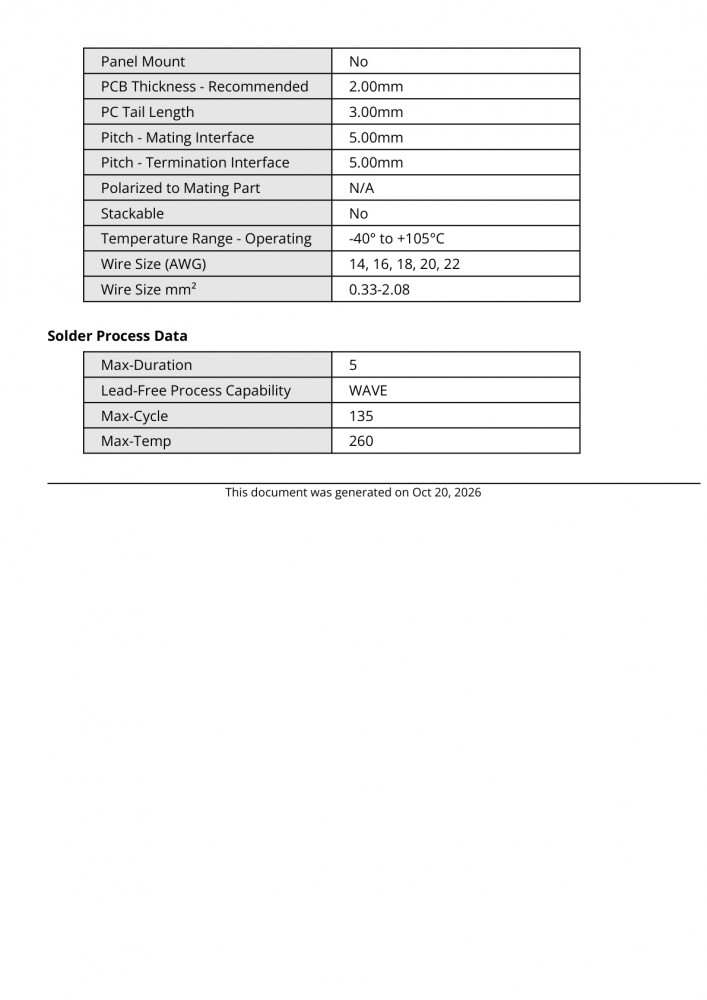 Product documentation image 3 for MOLEX 395435014