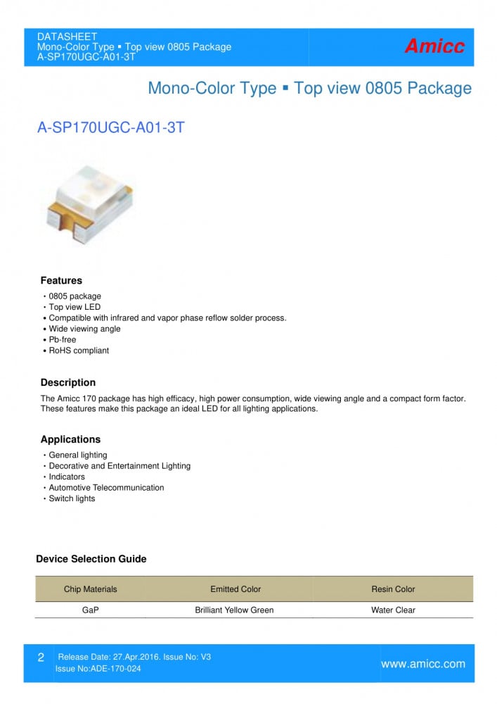 A-SP170UGC-A01-3T approval sheet page 2