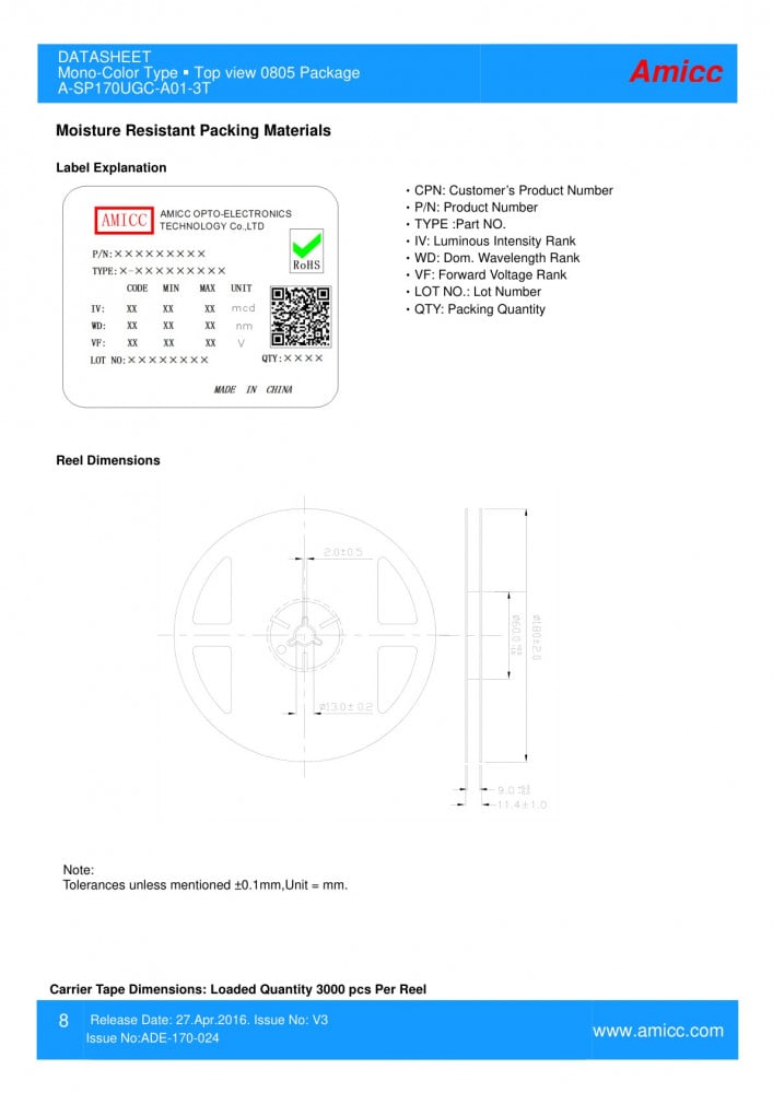 A-SP170UGC-A01-3T approval sheet page 8