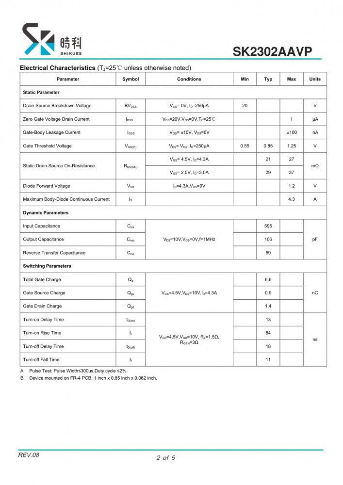 SK2302AAVP datasheet page 2