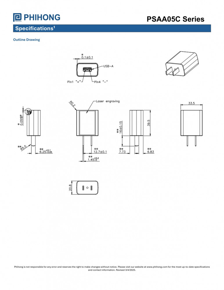 PSAA05C-050QL6-R technical document, page 3