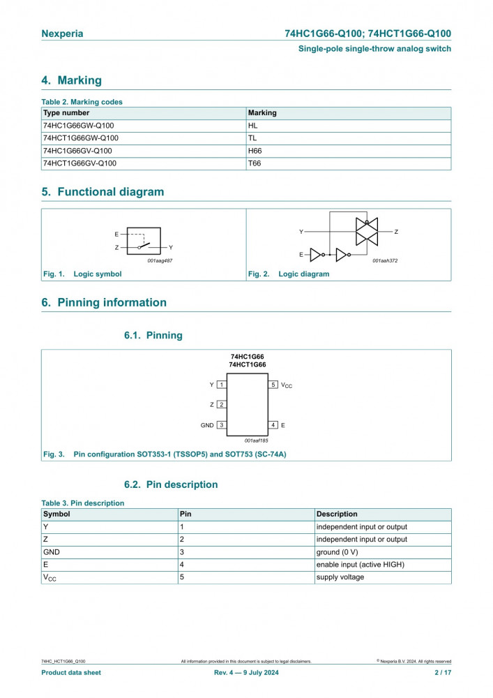 Nexperia datasheet page 2