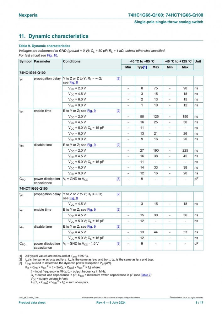Nexperia datasheet page 8