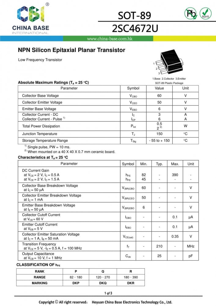 2SC4672U DKR datasheet page 1