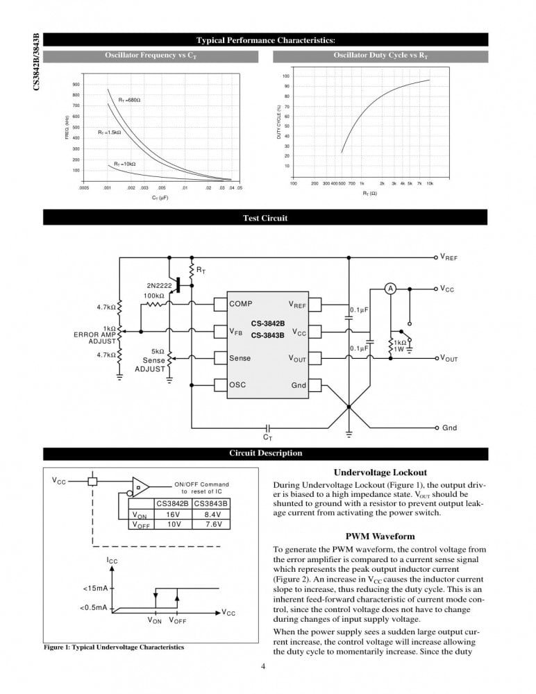 CS3843BGN8 datasheet page 4