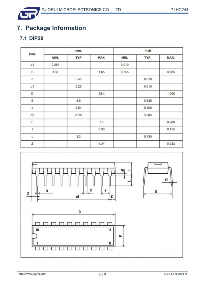 74HC244 datasheet page 6