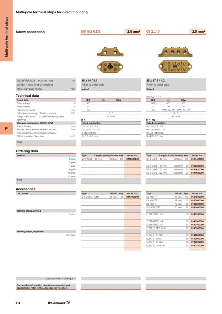 WEIDMULLER product document page 4