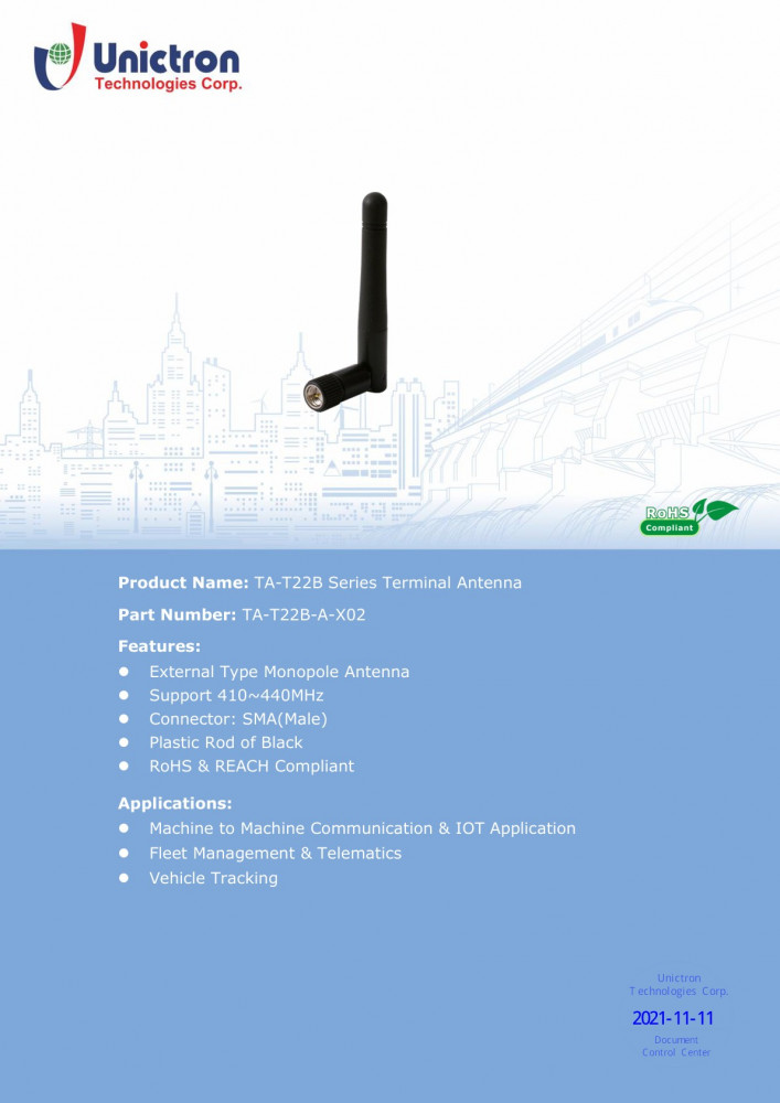 TA-T22B-A-X02 product overview and specifications, page 1