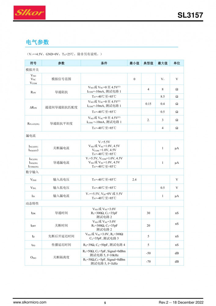 SL3157 datasheet page 5