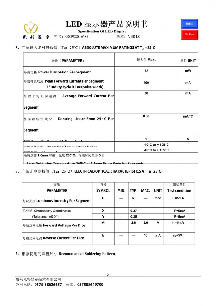 GS3922CW-G product document page 4