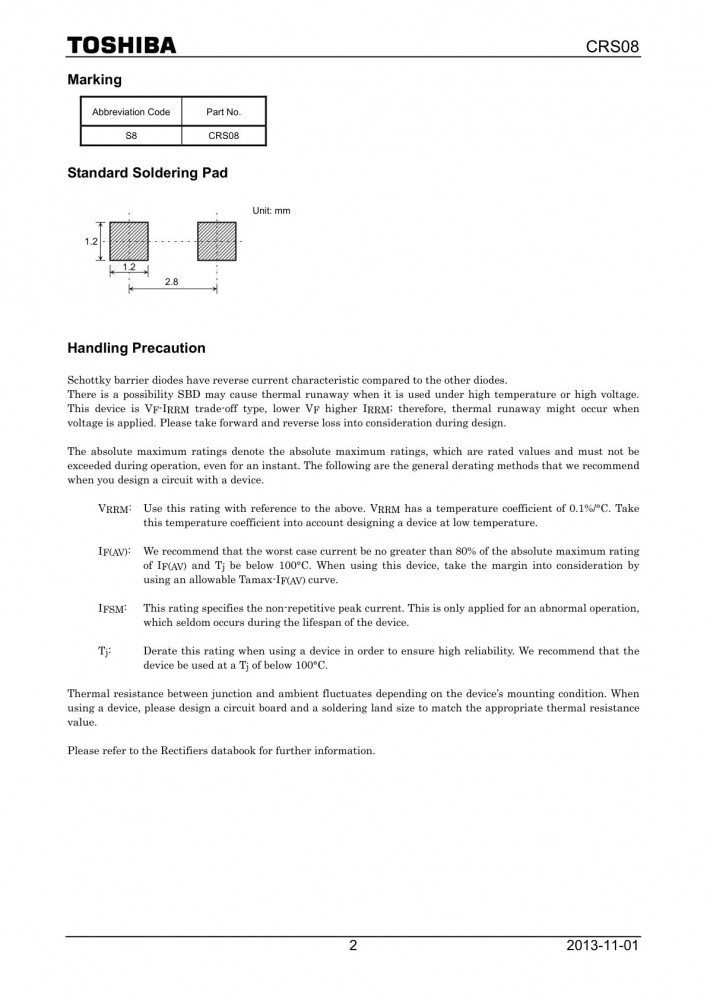 CRS08 datasheet page 2