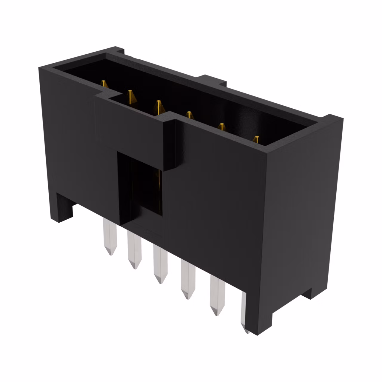 C-Grid III PCB Header, 2.54mm Pitch, Through Hole, Single Row, Vertical, Shrouded, 6 Circuits, 0.05µm Gold (Au) Flash Plating for sale