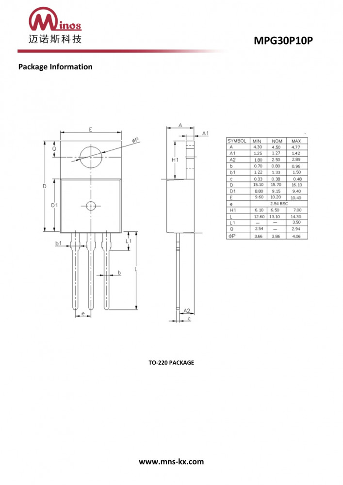 MPG30P10P datasheet page 3