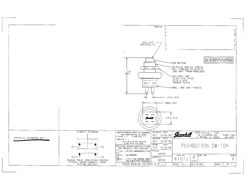 Grayhill 35-1 circuit diagram document image