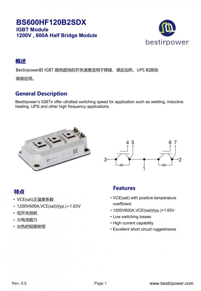 BS600HF120B2SDX datasheet page 1