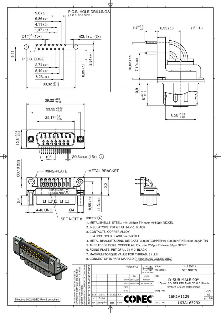 CONEC 163A16539X drawing page 2