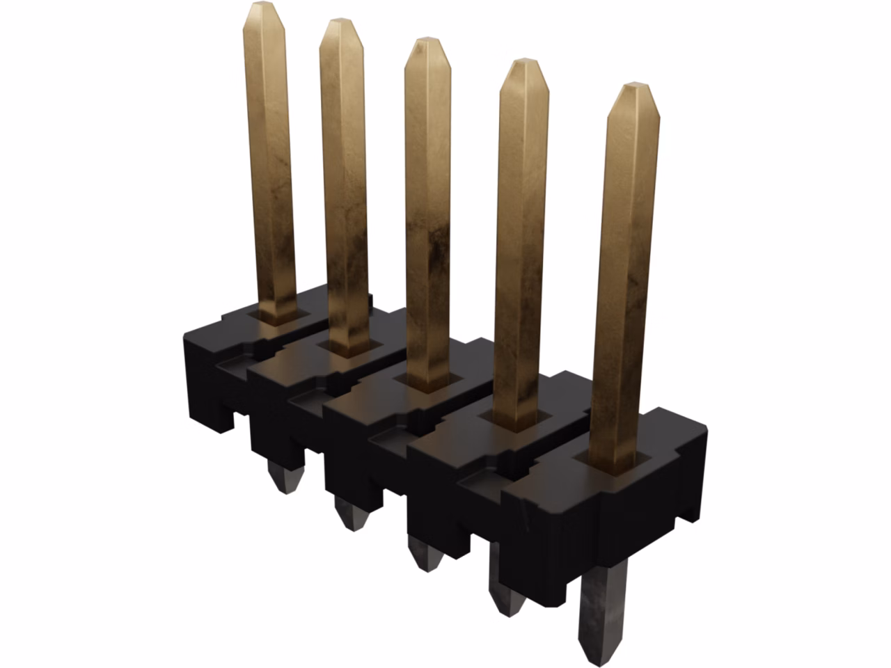 KK 396 Breakaway Header, Vertical, 5 Circuits, 0.50µm Gold (Au) Selective Plating, Pin Length 19.05mm (.750