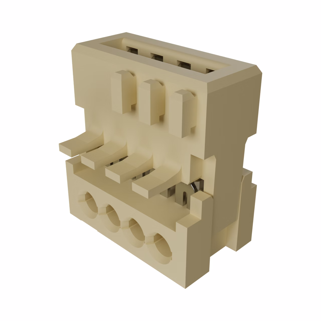Appli-Mate RAST 2.5 Connector, 2.50mm Pitch, Female, 4 Circuits, Position Keys A and B Removed, Closed Endwalls, Zeus Housing for sale
