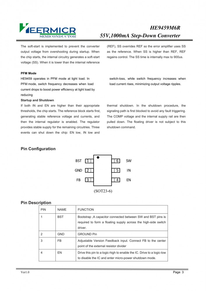 HE9459M6R datasheet page 3
